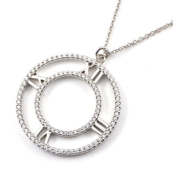 Tiffany & Co. | Jewelry | Tiffany Necklace Atlas Open Medallion Circle ...